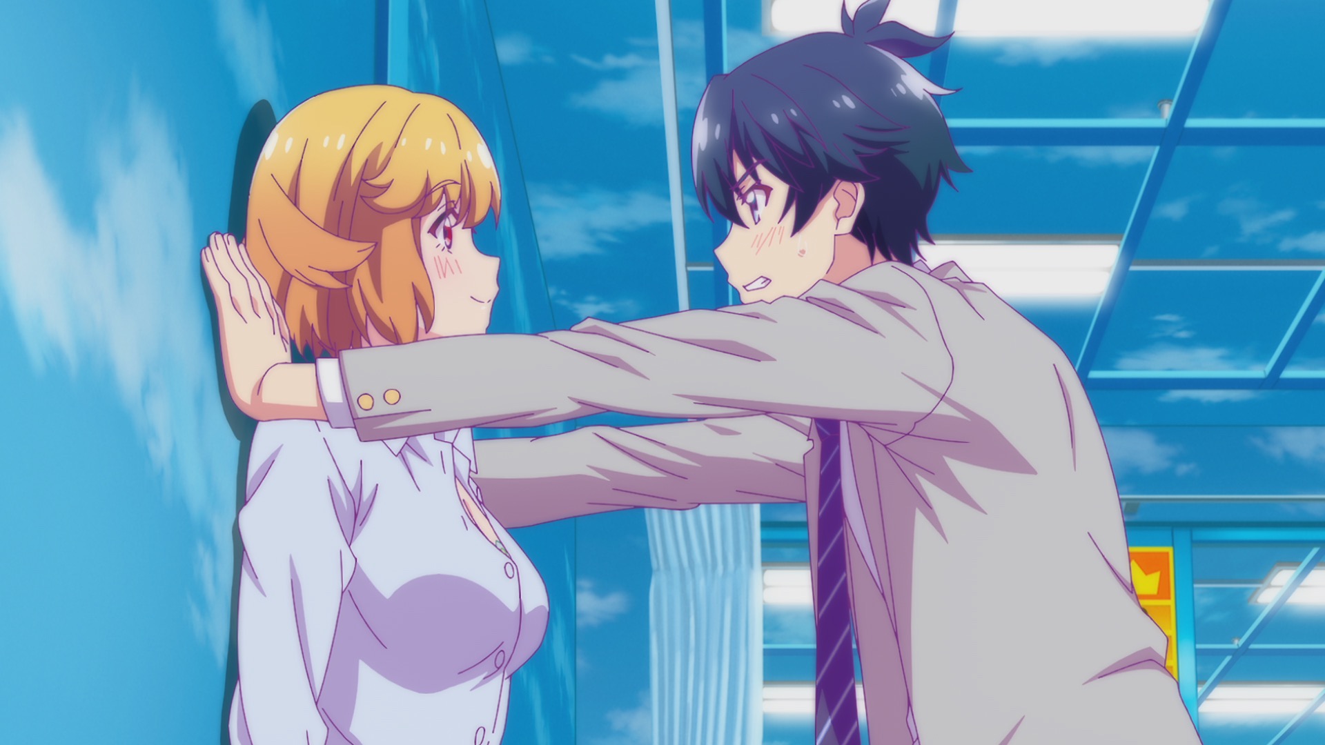 Yoshio is attacked by a suspicious flying object. TV anime Love Flops ...